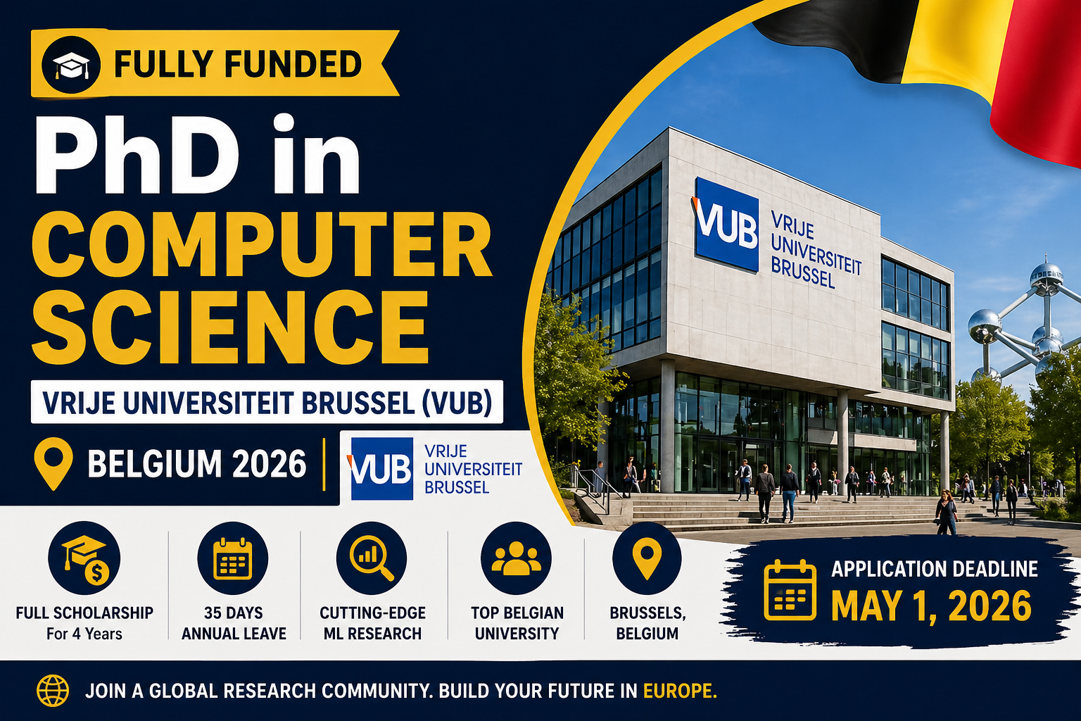Fully Funded PhD Position in Computer Science at VUB Belgium 2026